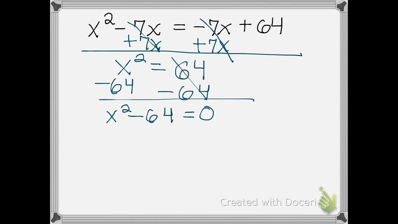 Solving Quadratic Equations (not in standard form) part 4 - YouTube