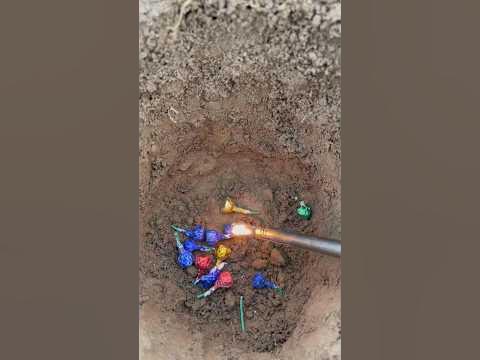 NYUMET MERCON TELUR DINO PRETEK WARNA DIDALAM TANAH!!! SERU #mercon #petasan #experiment #shorts ...