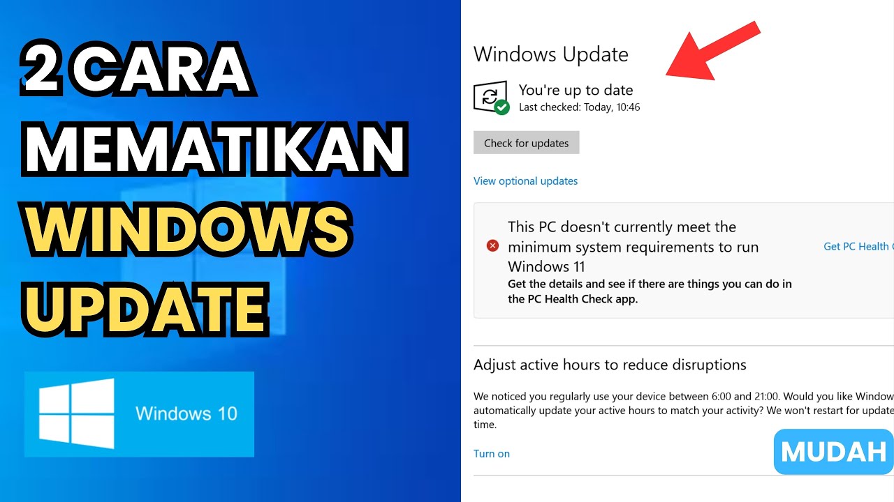MUDAH! Begini Cara Mematikan Windows Update Pada Windows 10 & 11 - YouTube