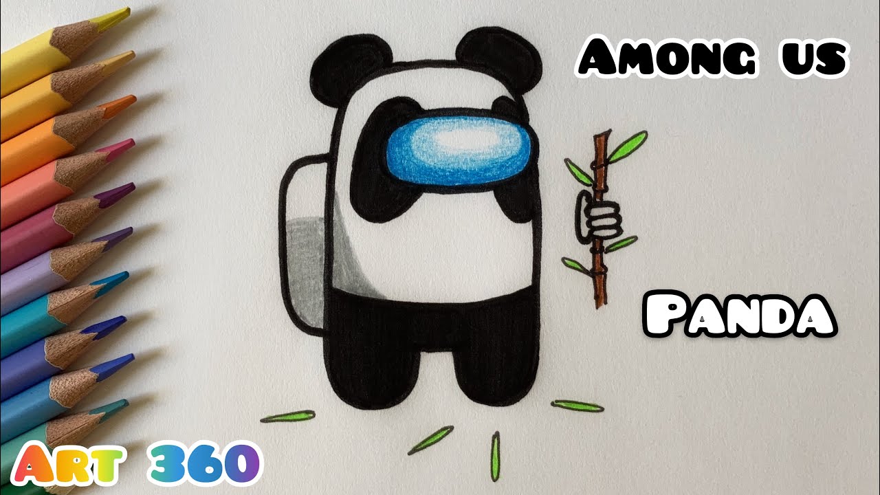How to draw AMONG US Panda | Wie zeichnet man AMONG US Panda | Как ...