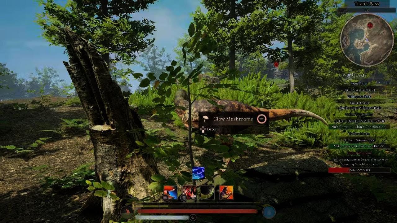 Path of Titans Titans pass glowing mushrooms - YouTube