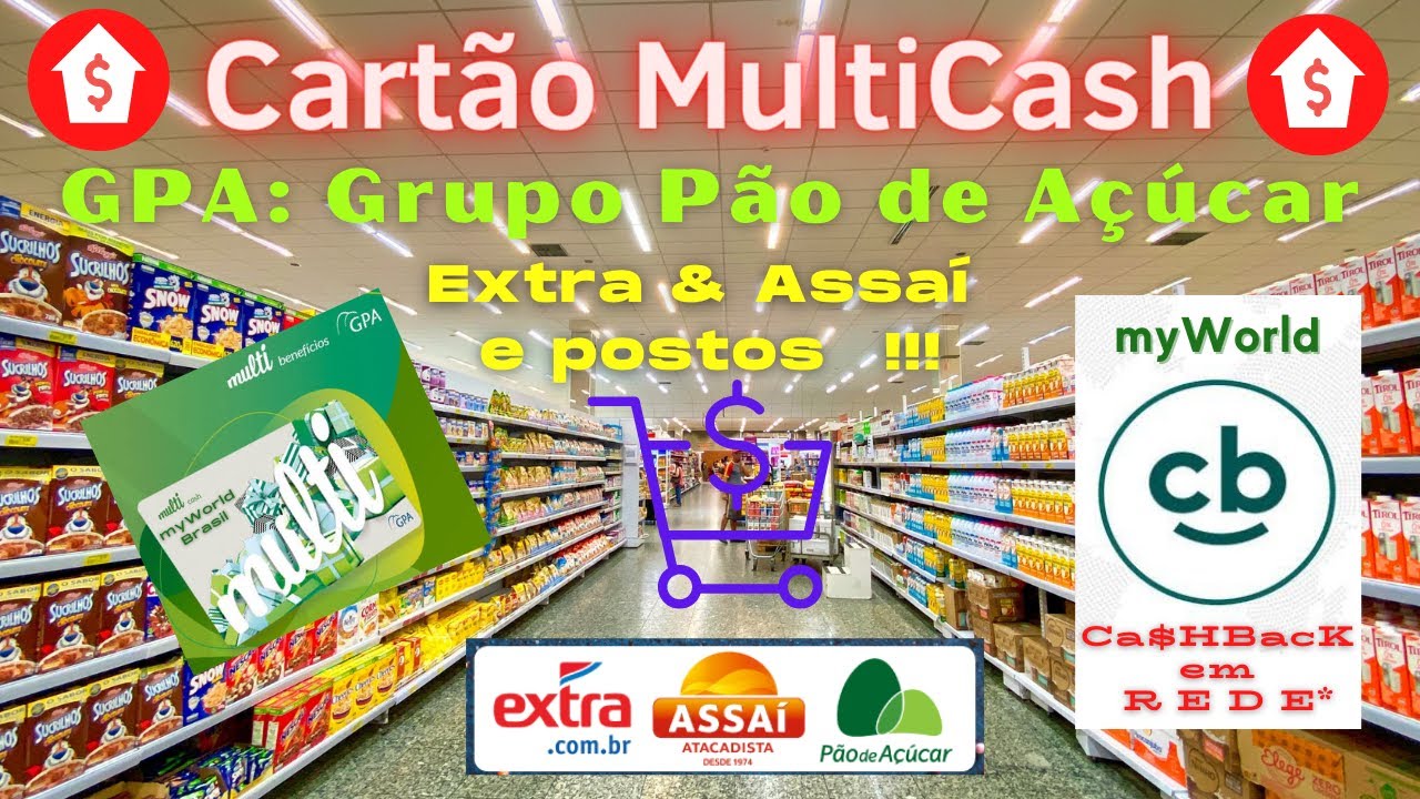 myWorld & GPA 🤝: Cartão MULTICASH $🛒$ (1,5% de cb / 1 SP a cada 600 BRL ...