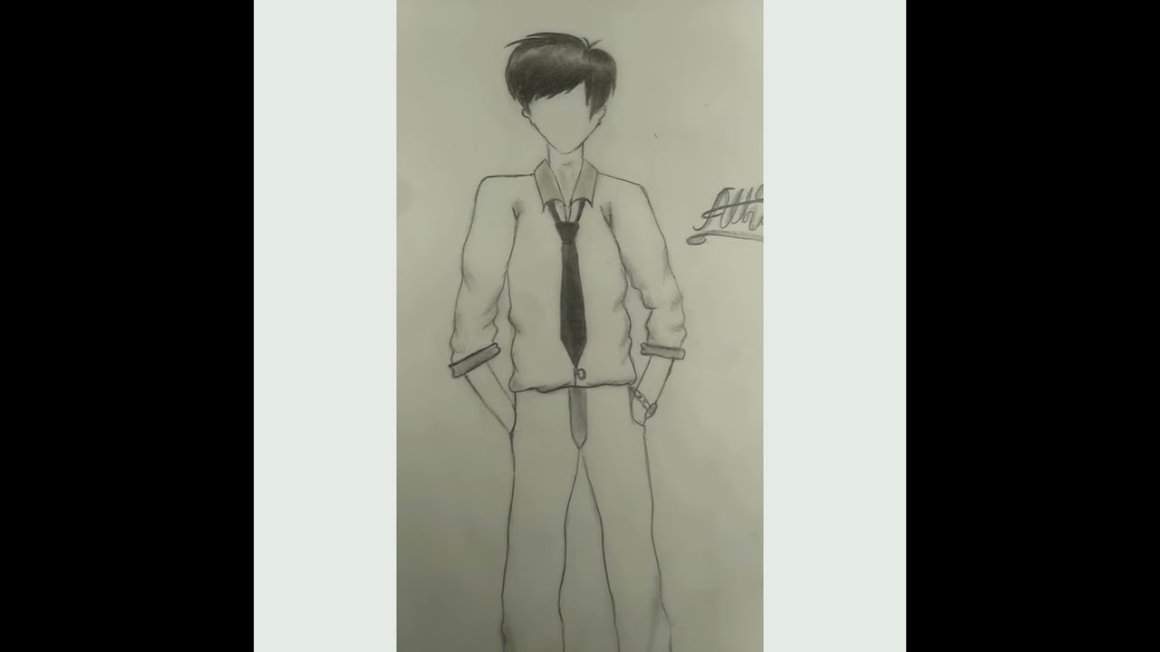 Boy drawing with pencil/how to draw boy/sketch of boy/easy boy drawing ...