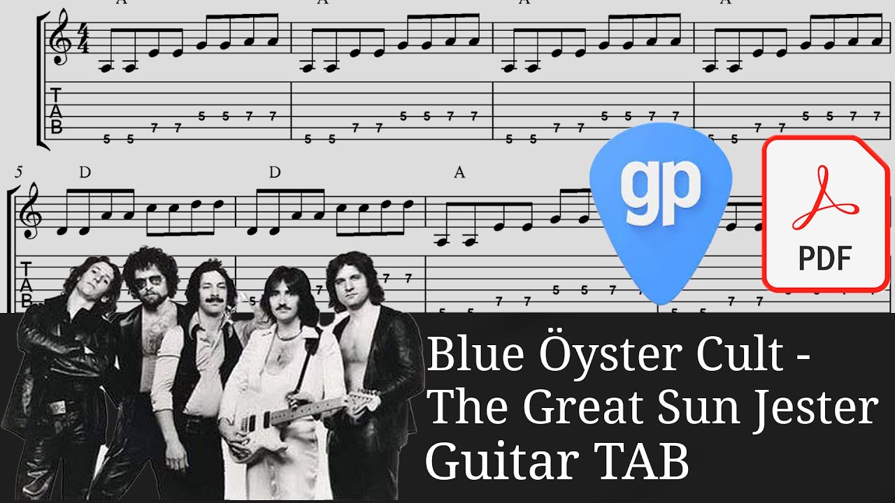 Blue Oyster Cult: The Great Sun Jester Guitar Tabs [TABS] - YouTube