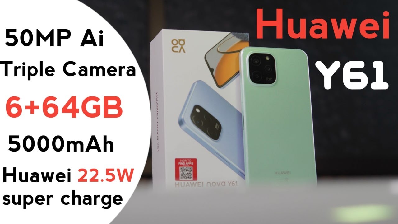 Huawei Nova Y61 Features Highlight Video - YouTube