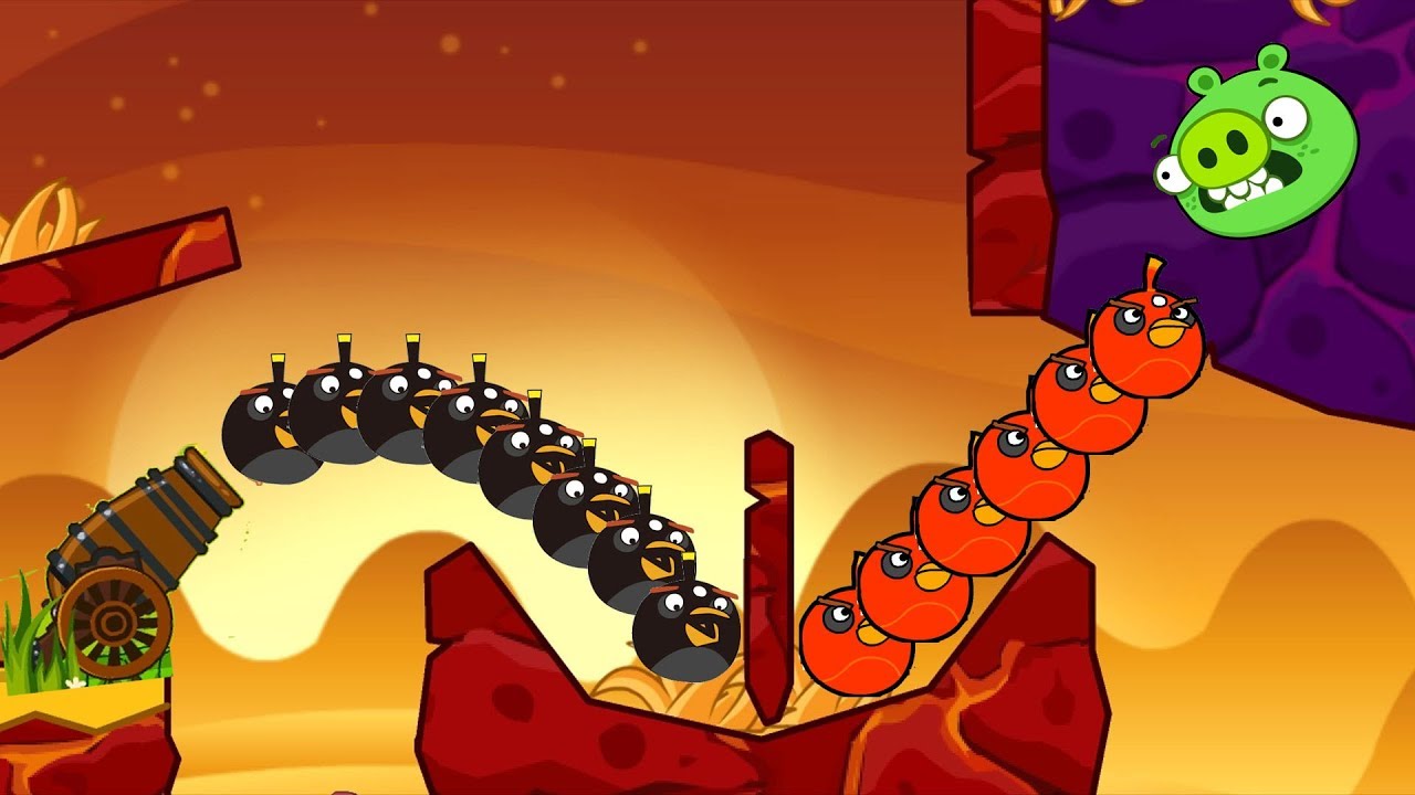 Angry Birds Cannon Birds 3 - OVERDRIVE SHOOTING 100 BOMB BIRDS TO BLAST ...