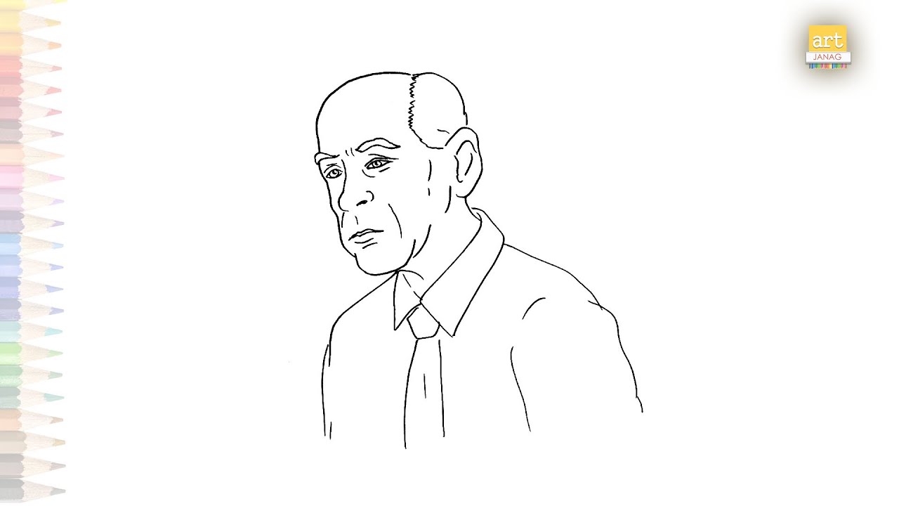 Sir Arthur Henry Woodhouse drawing | Outline drawings | How to draw ...