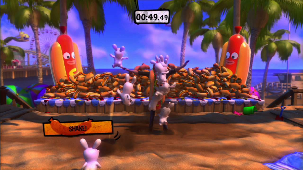 Rabbids Alive & Kicking Hot Dogs In Danger - YouTube