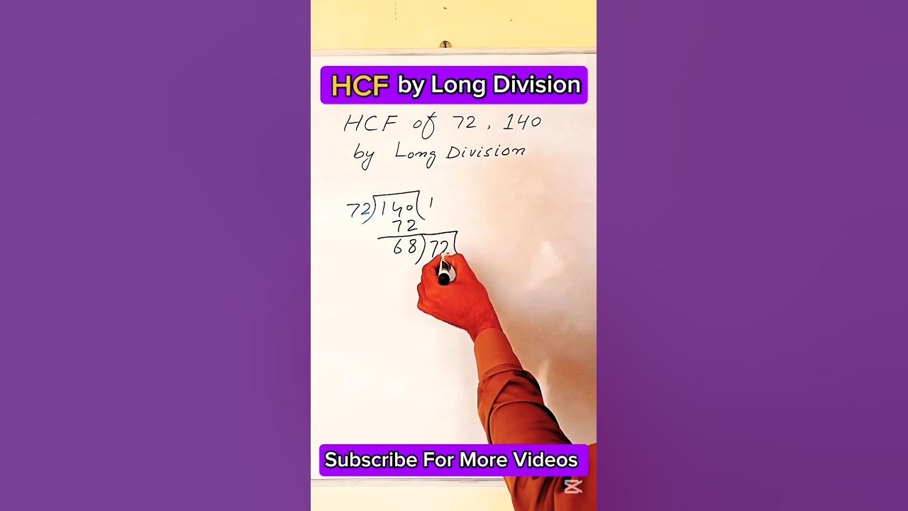 HCF by Long Division Method . #maths #learning #trending #shorts # ...