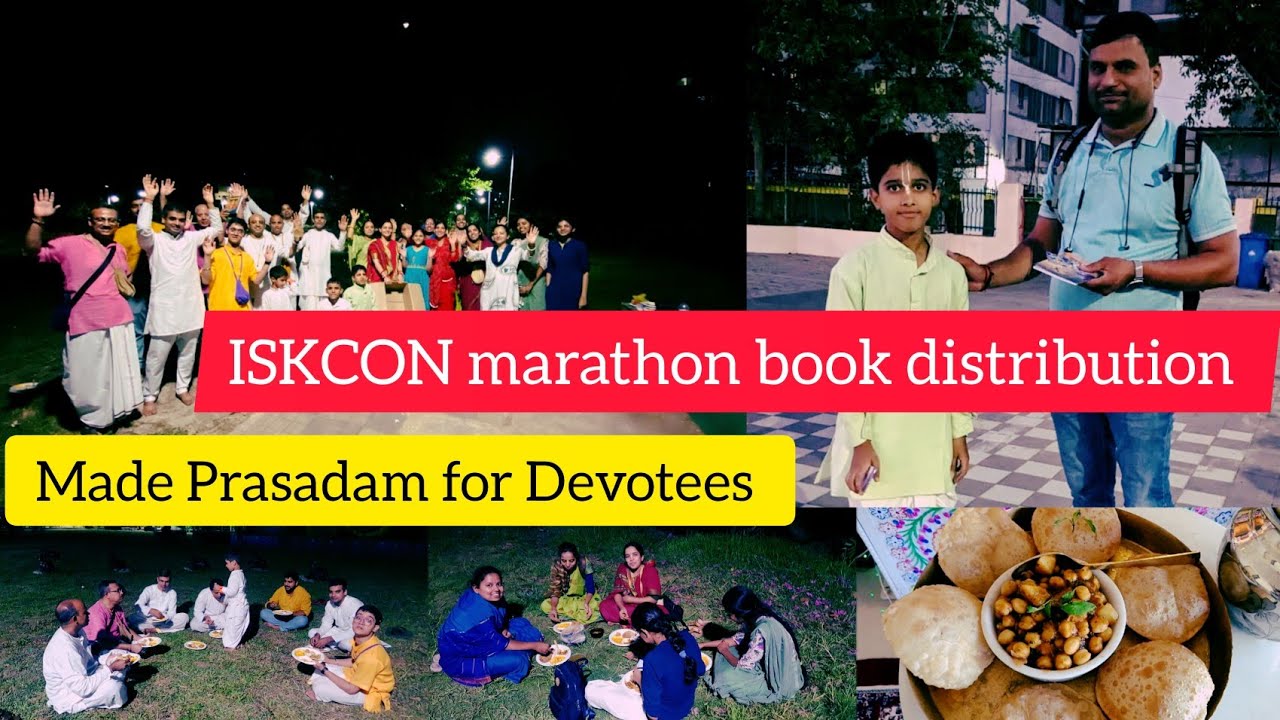 ISKCON Book Distribution Drive I Prepared Prasadam for Devotees # ...