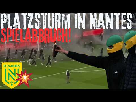 CHAOS IN NANTES! Spielabbruch in Frankreich! Massive Ausschreitungen bei Nantes gegen Toulouse..