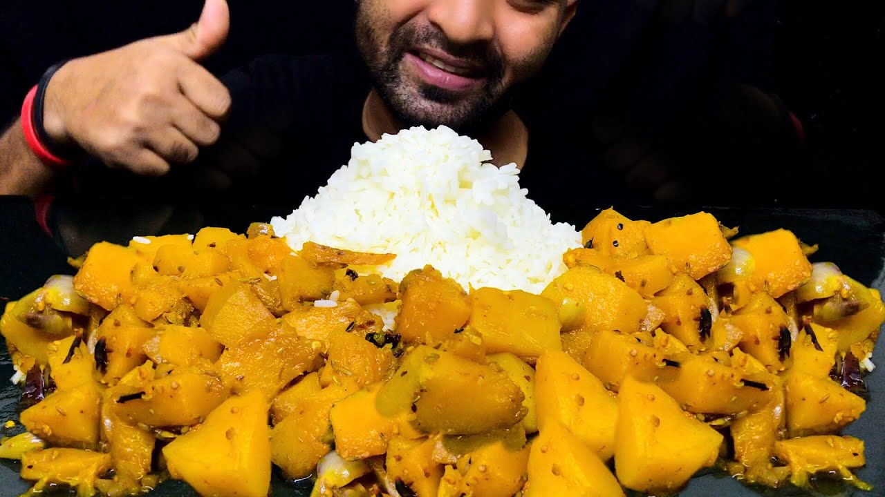 ASMR VIDEO | EATING 1KG MISTI KUMRA WITH RICE | BENGALI MISTI KUMRA ...