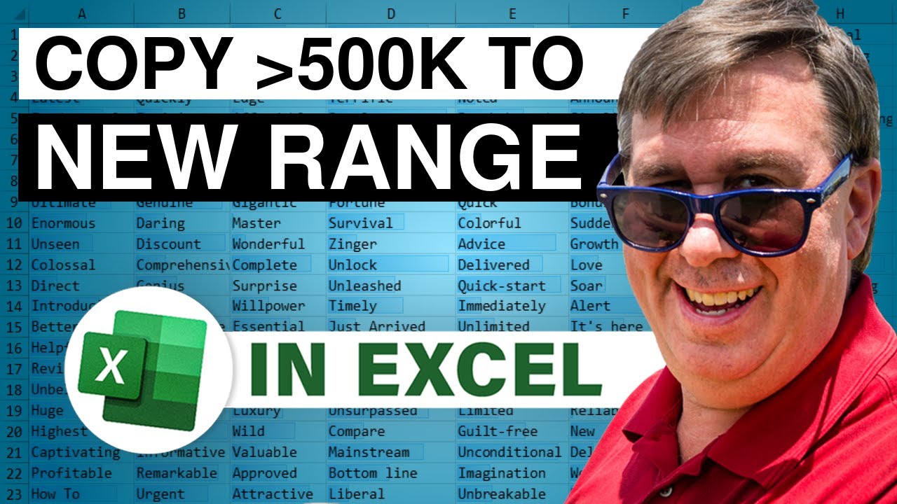 Excel - Numbers Greater than 500K to New Range: Episode 1672 - YouTube