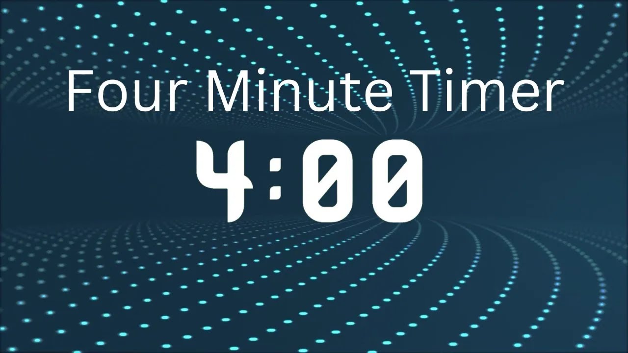Basic Blue 4 Minute Countdown Timer (Ear Friendly Ending) - YouTube