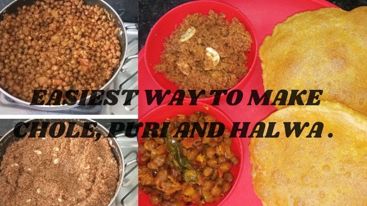 Recipe for CHOLE - PURI | SUJI KA HALWA |#video #viral #food - YouTube