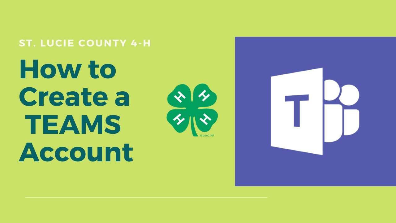 How to Create a TEAMS Account - YouTube
