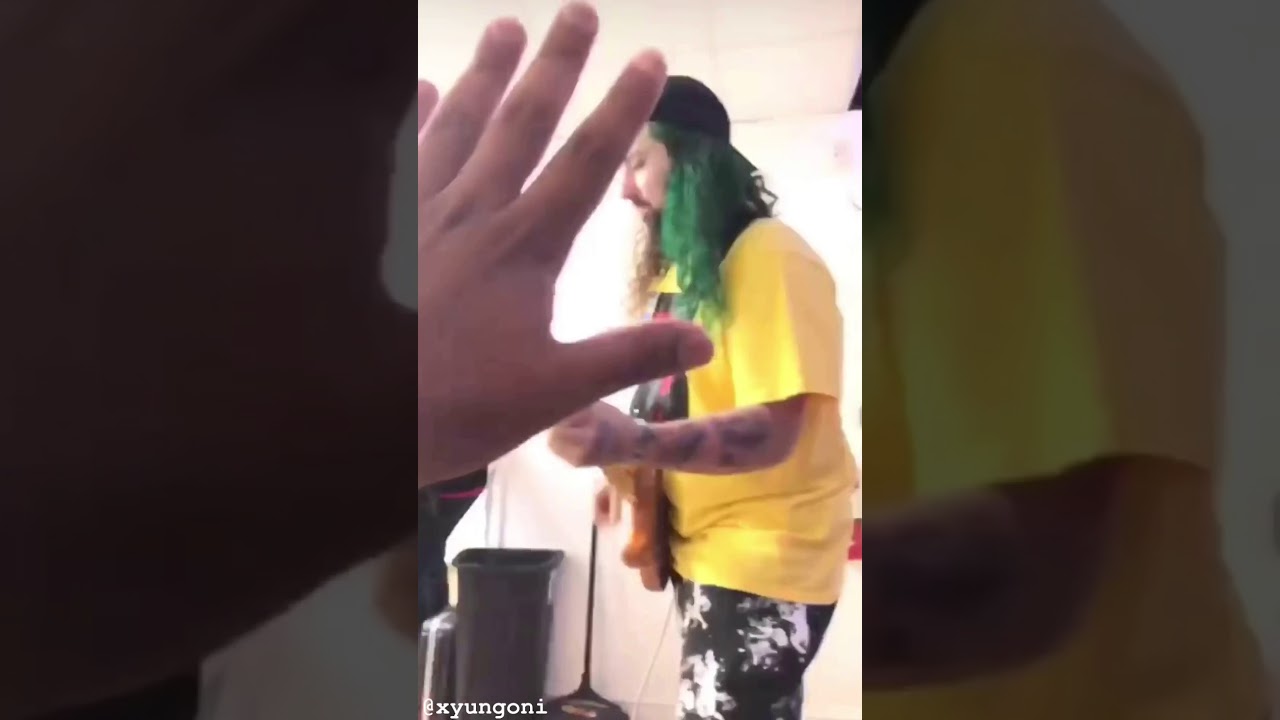 Ruby Da Cherry plays guitar while GhosteMane is on the drums (5/12/18 ...