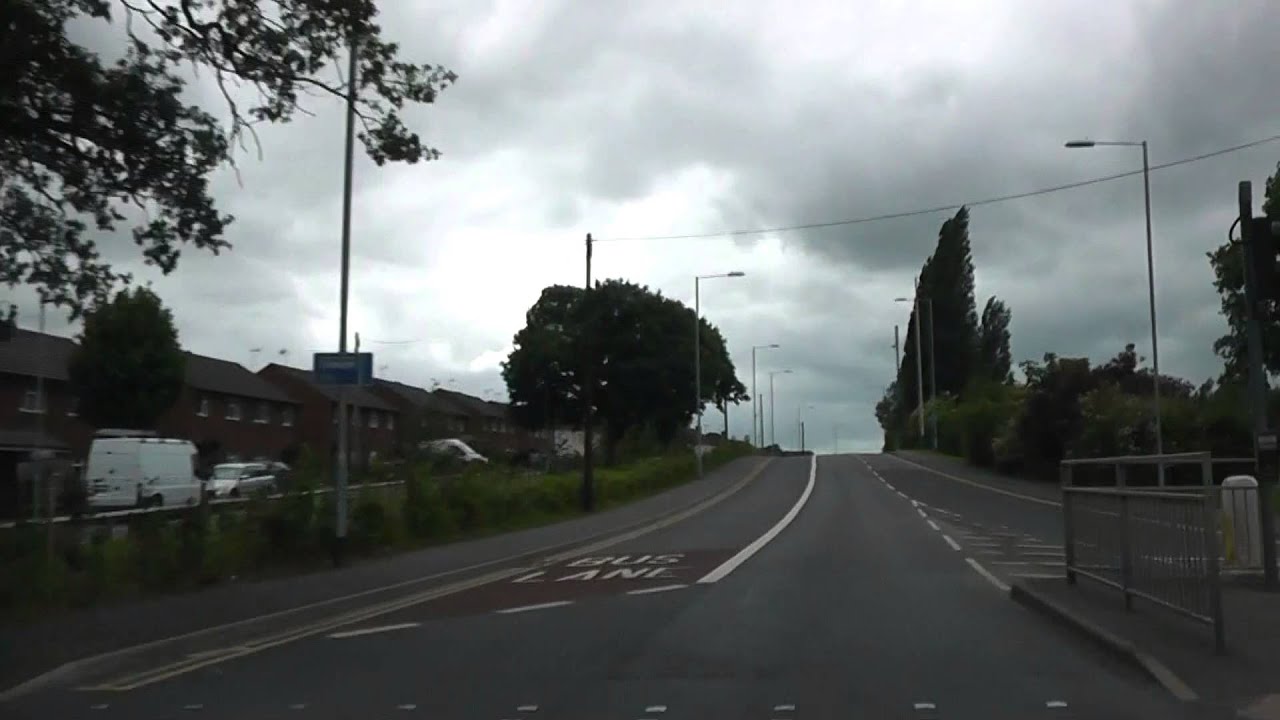 Driving On Woodgreen Drive B4638 & Newtown Road B4636, Worcester ...