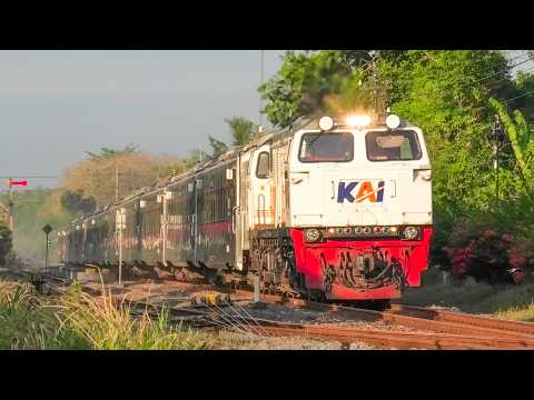 NGEBUT BRUTAL‼️KA KAHURIPAN DITARIK LOKOMOTIF WNB FULL SPEED MELINTAS STASIUN REJOTANGAN