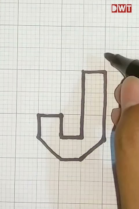 Drawing 3D Letter J - YouTube