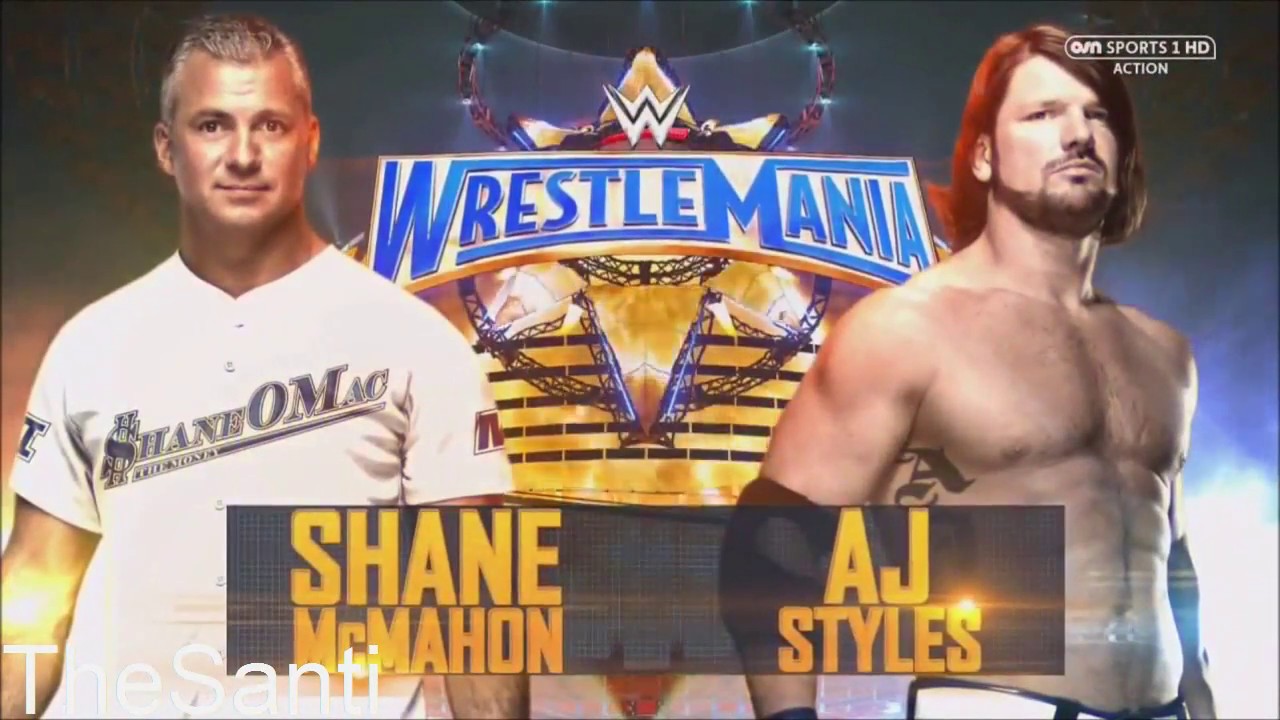 WWE Match Card Official WRESTLEMANIA 33 - YouTube