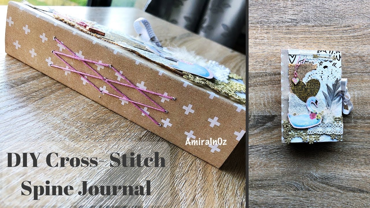 DIY Cross-Stitch Journal Part 3- Cross Stitch Binding - YouTube