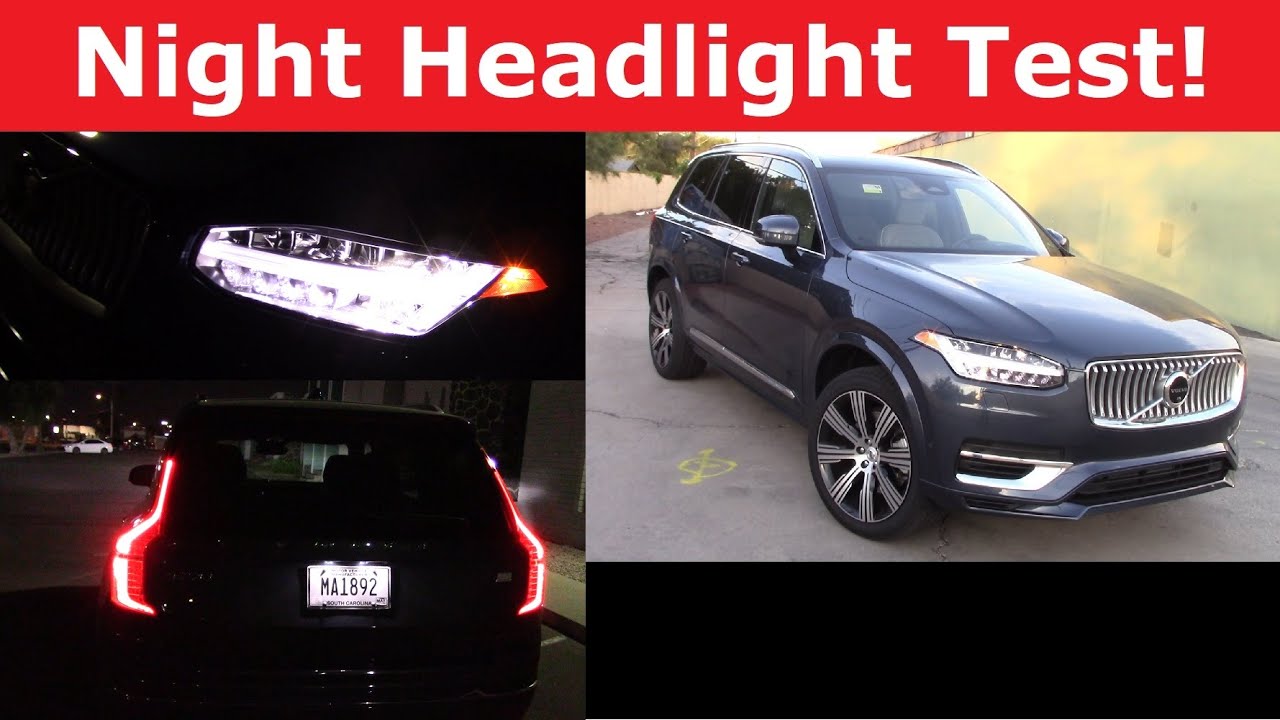 2023 Volvo XC90 Headlight Test and Night Drive - YouTube