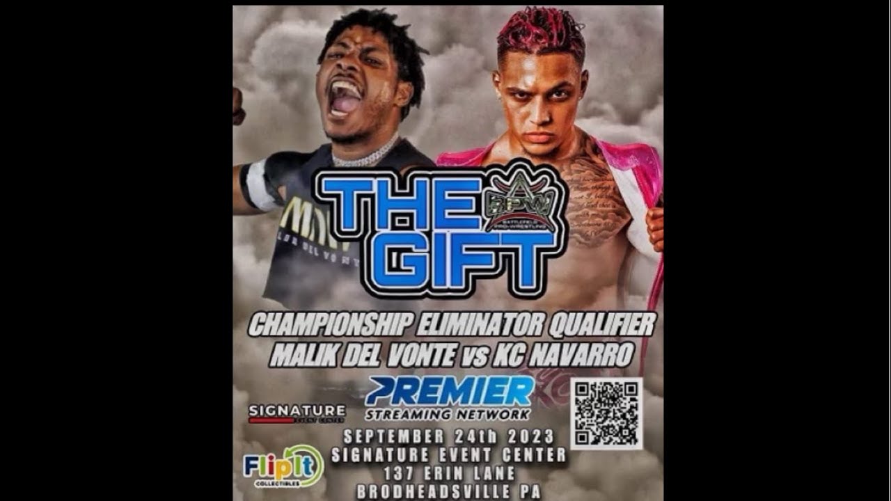 Battlefield Pro Wrestling “The Gift”: KC Navarro vs Malik Del Vontè ...