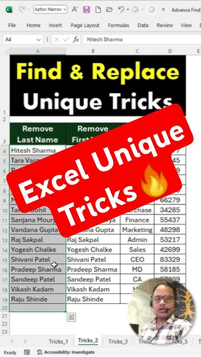Unique Trick 🔥| Find and Replace Excel Hacks | Find and Replace Trick | Tips and Tricks | # ...