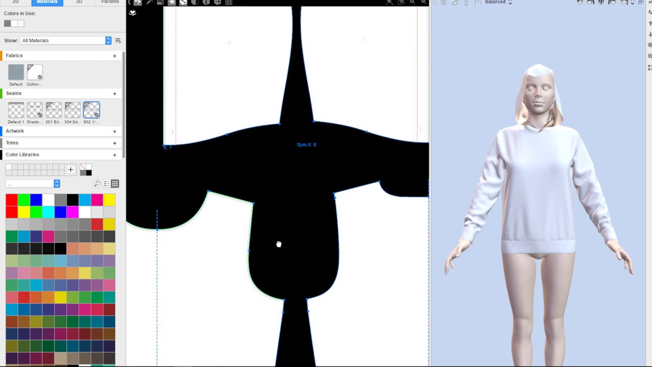 StyleCAD 2D/VStitcher 3D - Hoodie: Part 2 - YouTube