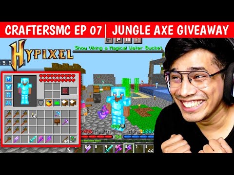 craftersmc skyblock ep 07 | jungle axe giveaway in craftermc ...