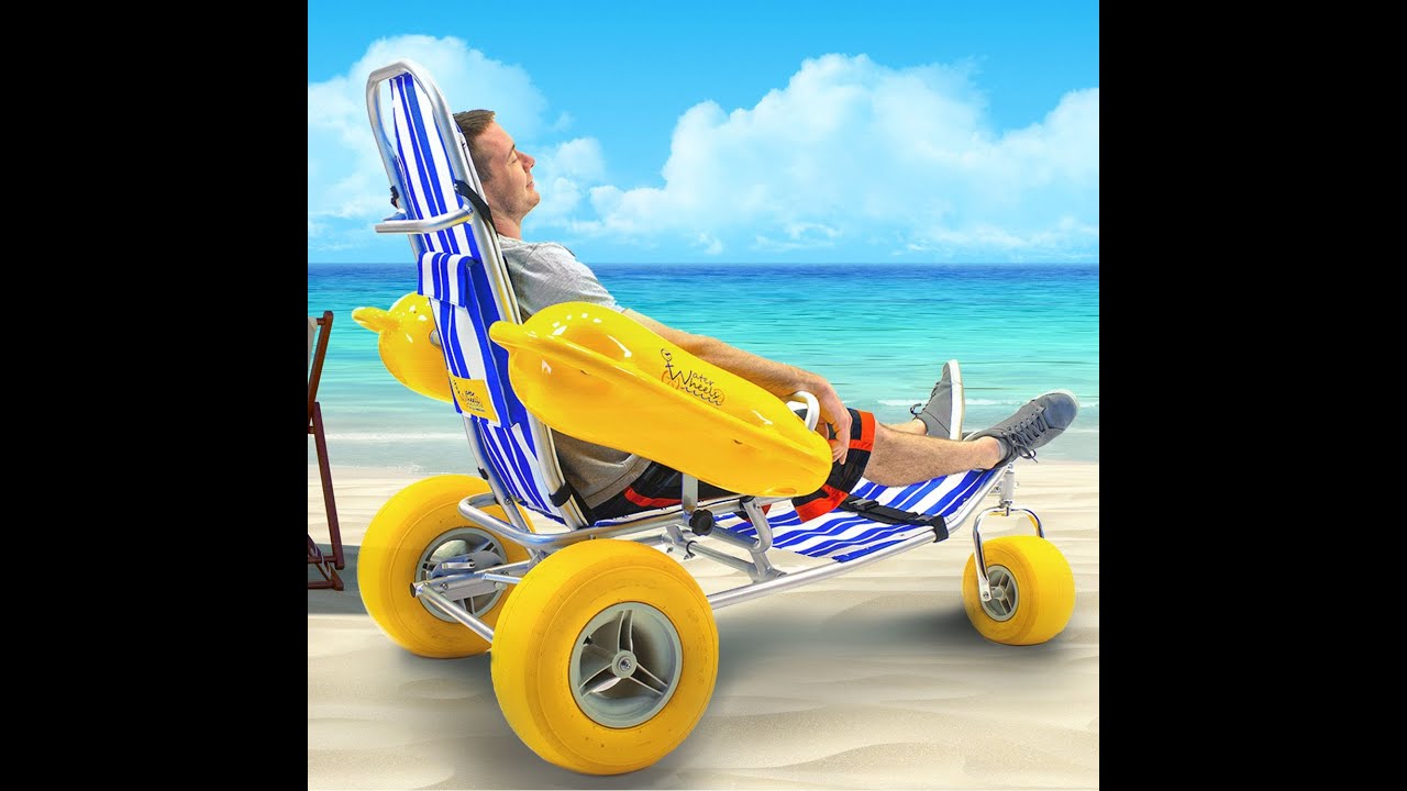 WaterWheels Floating Beach & Pool Wheelchair at Top Mobility - YouTube