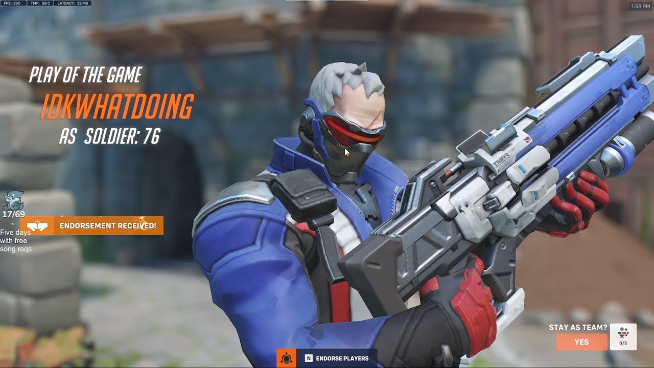 SOLDIER 76 BUFF! POTG! IDDQD INSANE SOLDIER 76 GAMEPLAY OVERWATCH 2 ...