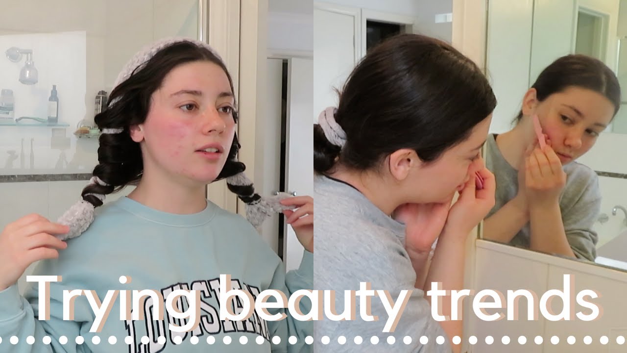 VLOG | TRYING TIKTOK BEAUTY TRENDS - YouTube