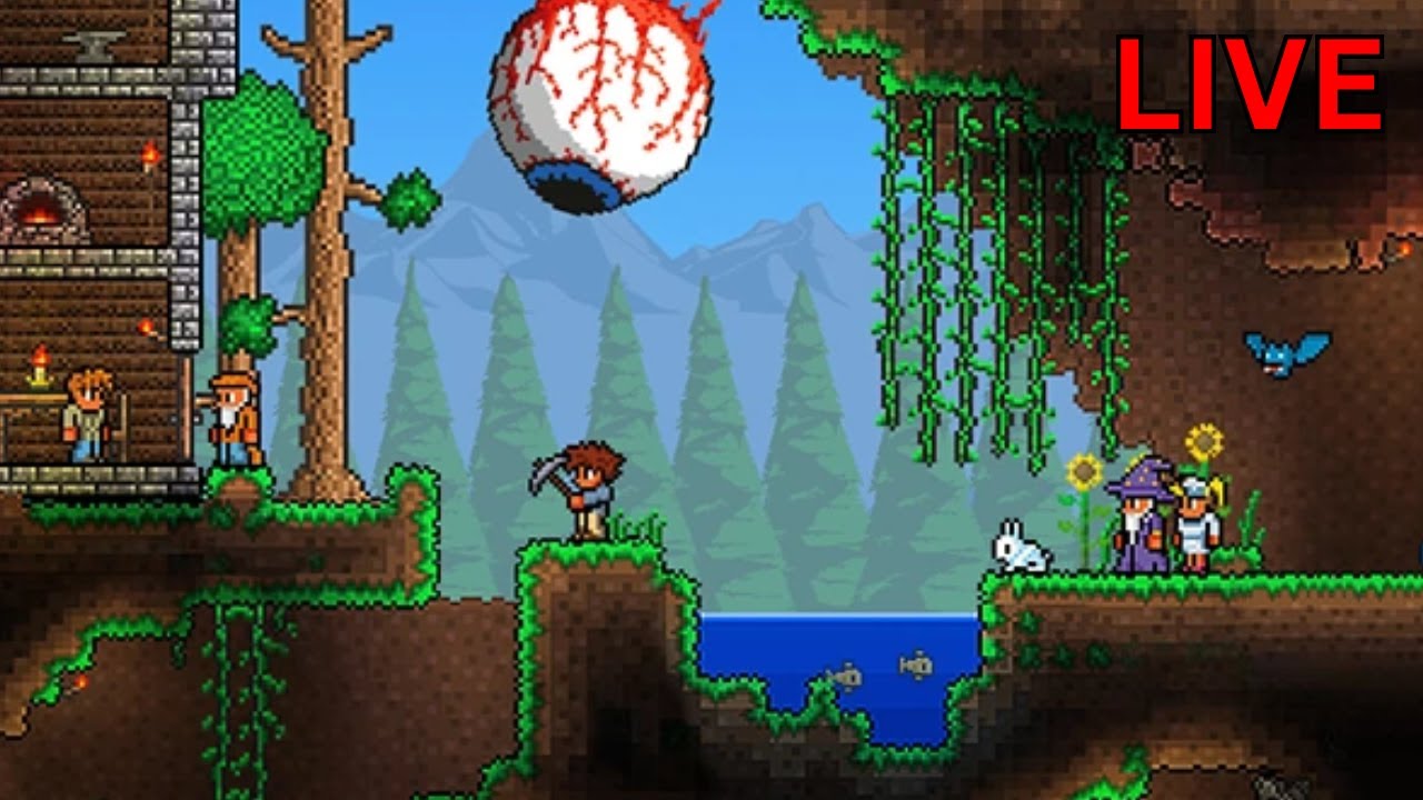 Playing Terraria For The First Time LIVE 🔴 #terraria - YouTube