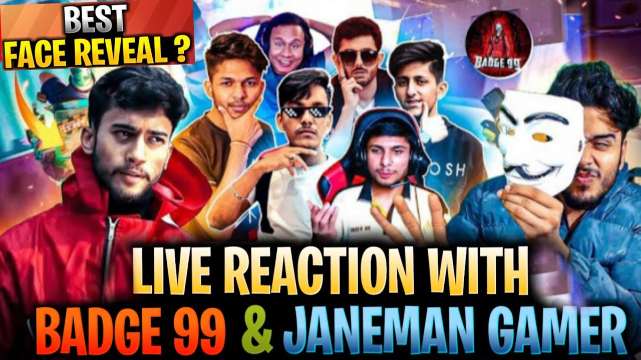 Janeman Gamer & ‎@Badge99ff Live🛑 Reaction On All Big YouTuber Face ...