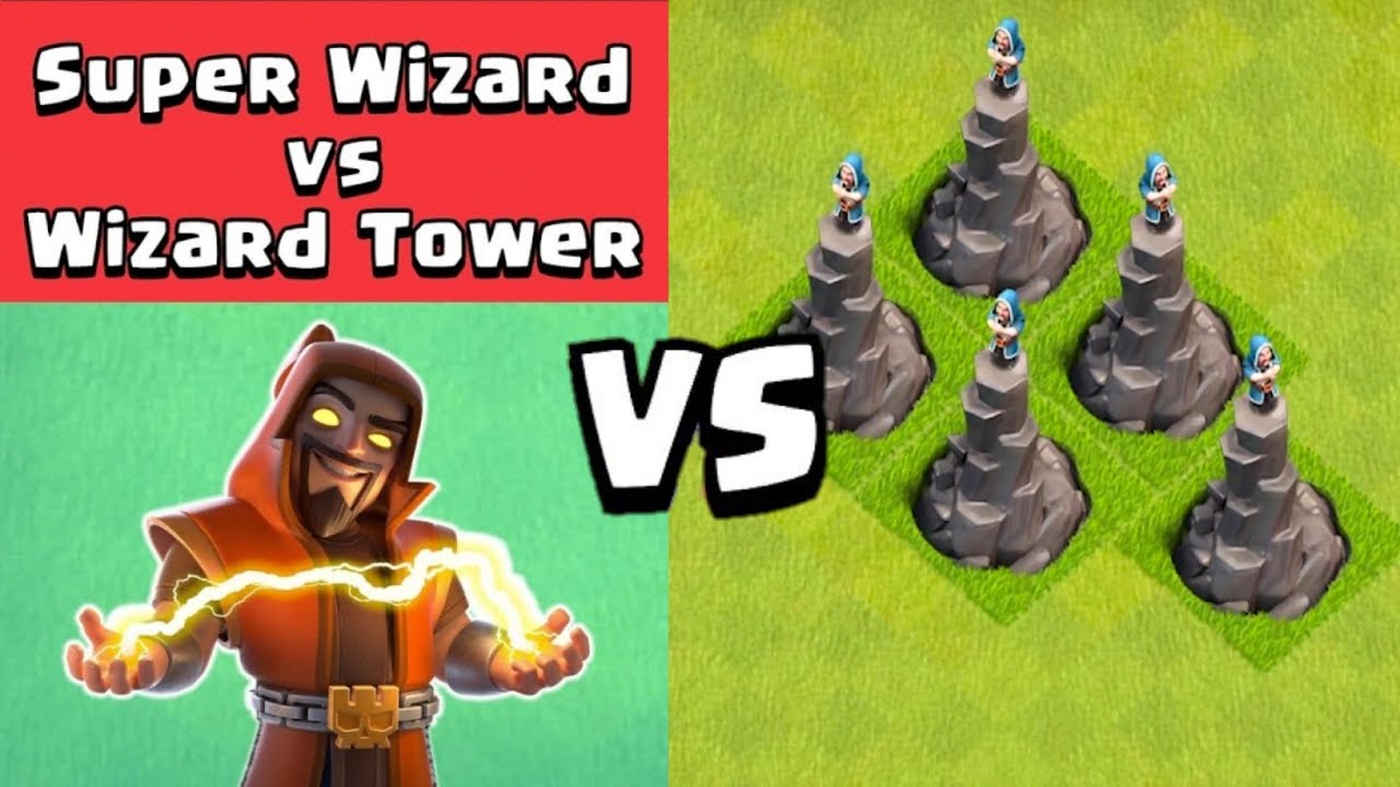 Super Wizard vs Every level Wizard tower | Clash Of Clans | - YouTube
