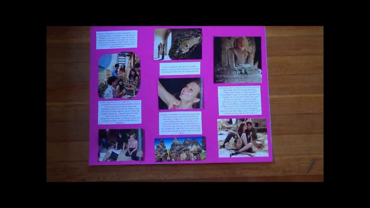 How to Make A Vision Board Board-Layout Of Magazine Clippings - YouTube