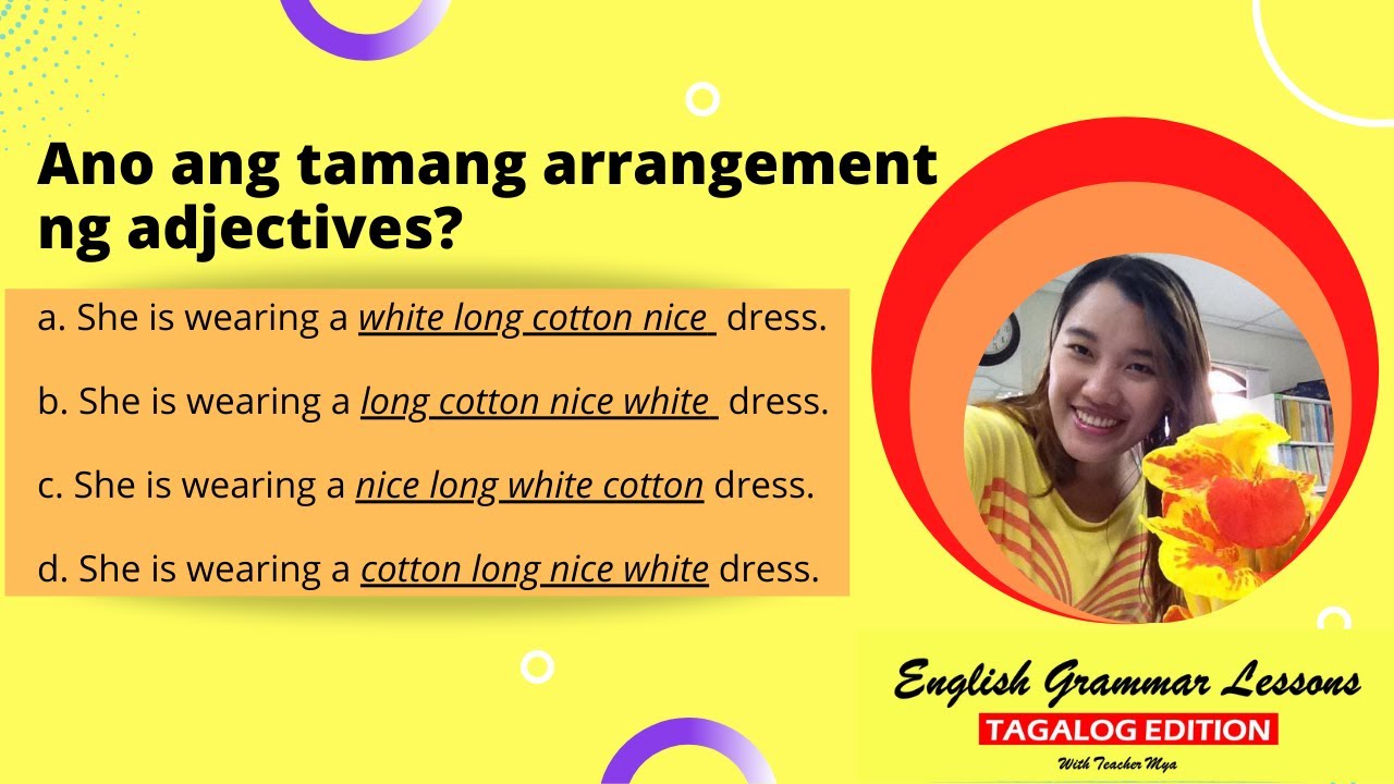 ADJECTIVE ORDER | English Grammar Lesson Tagalog Edition - YouTube