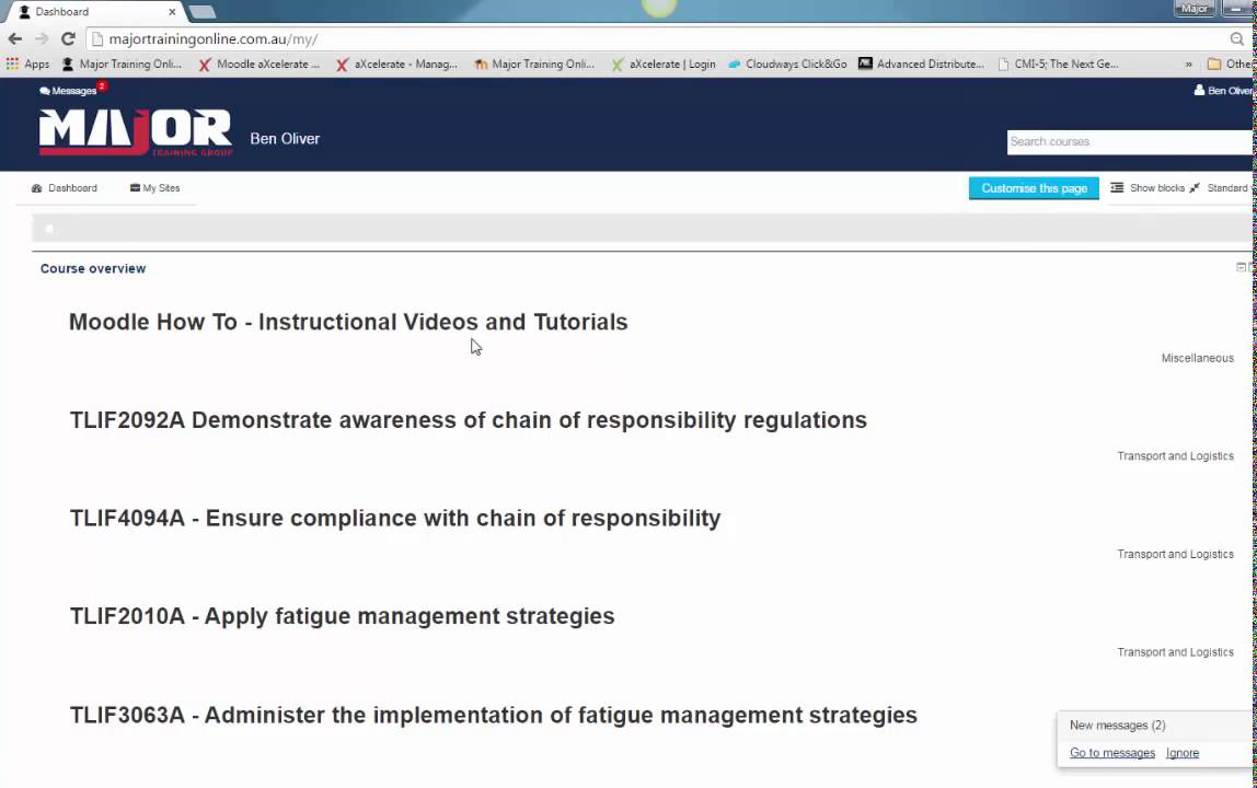 How To Log In To Major Training's Moodle - YouTube