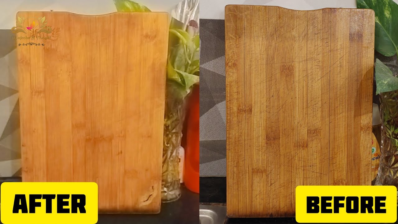 Kitchen Cleaning Hack | How to Clean Wooden Chopping Board | Wajeeha k ...