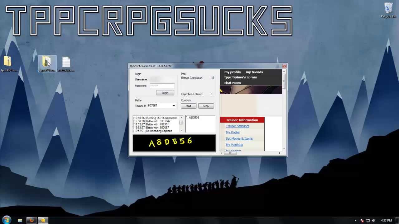 tppc RPG Bot - tppcRPGsucks Bot V.1 w/ Captcha Solver - Instructional ...