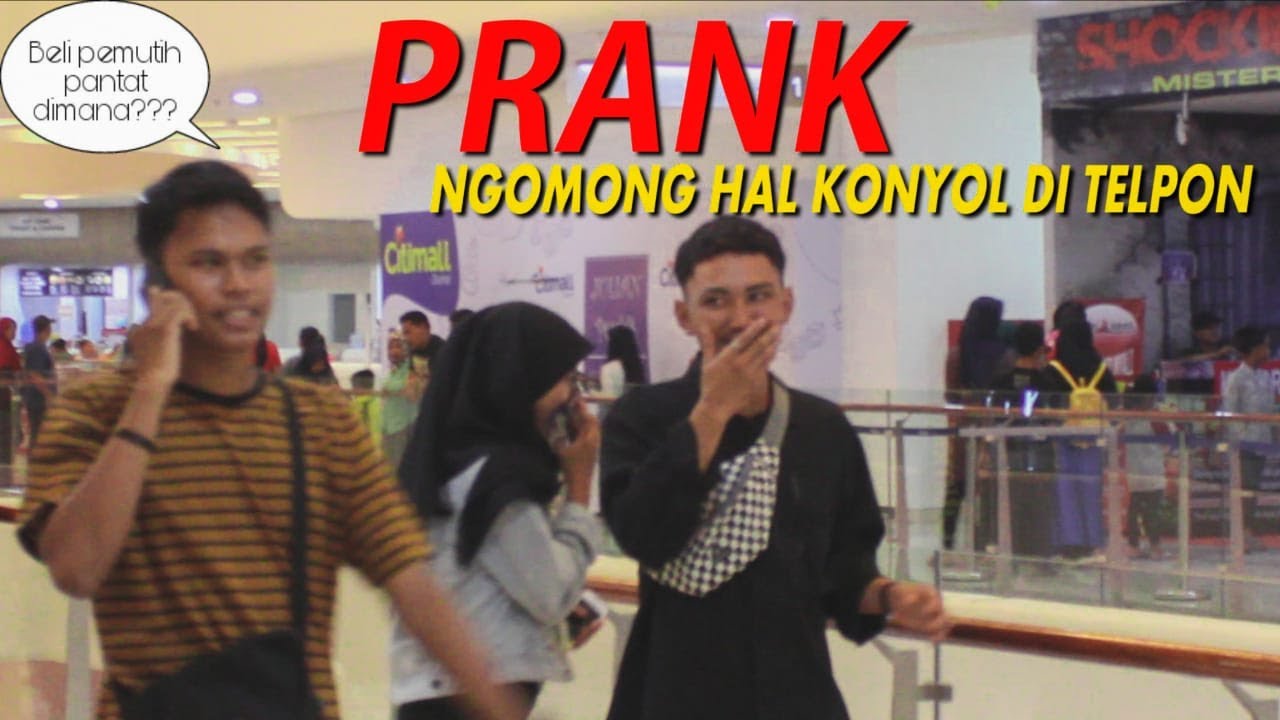 PRANK TELPON NGOMONG ANEH - BIKIN NGAKAK GAES - YouTube