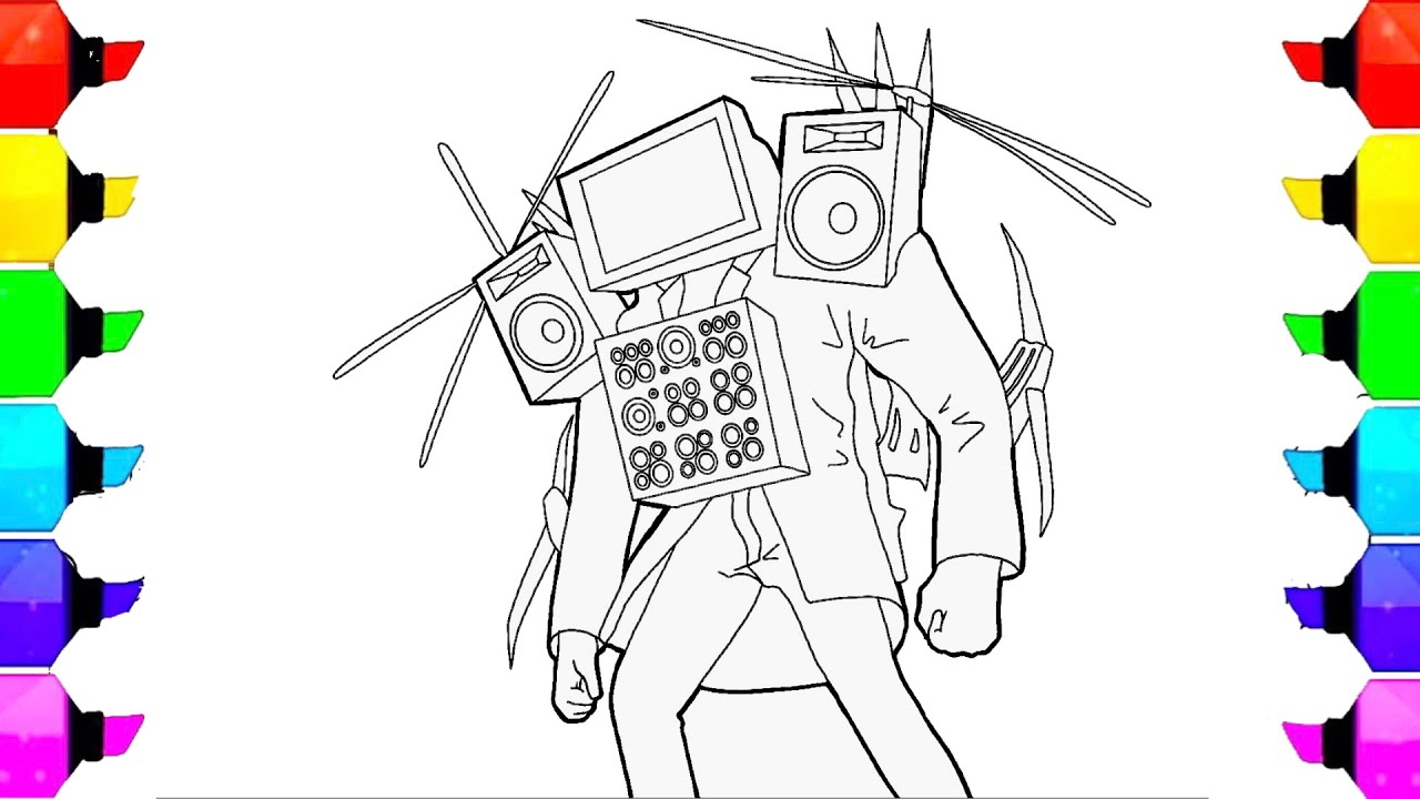 Skibidi Toilet - TITAN TV MAN - Coloring Pages / How to color / NCS ...