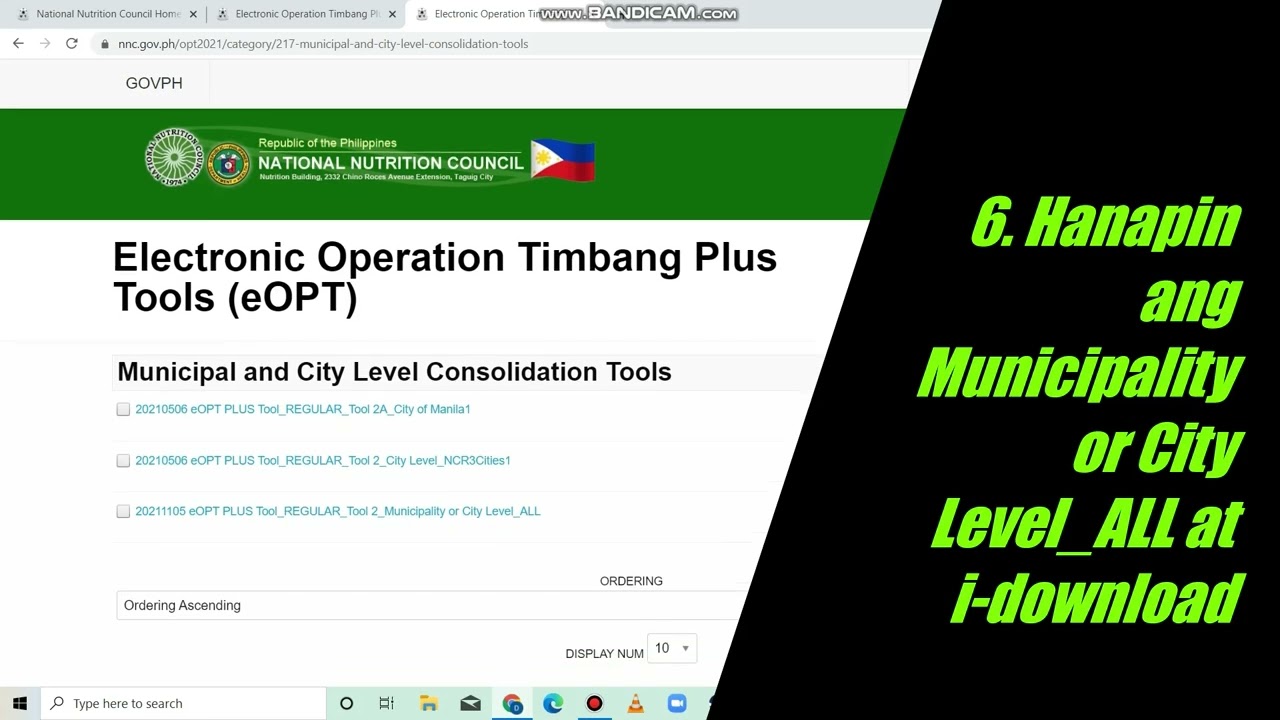 Paano I download ang eOPT Plus Tool 2021 Municipality or City Level ...