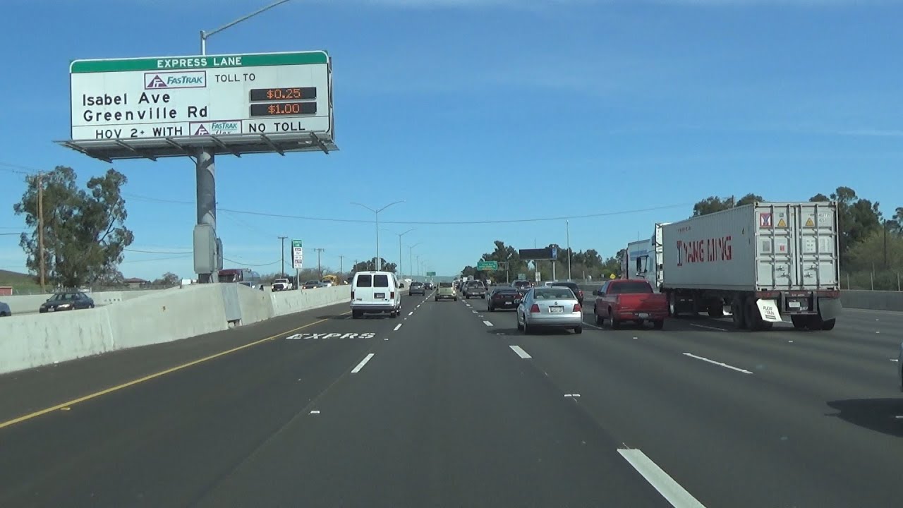The NEW Interstate 580 Express Lanes: Pleasanton to Livermore - YouTube