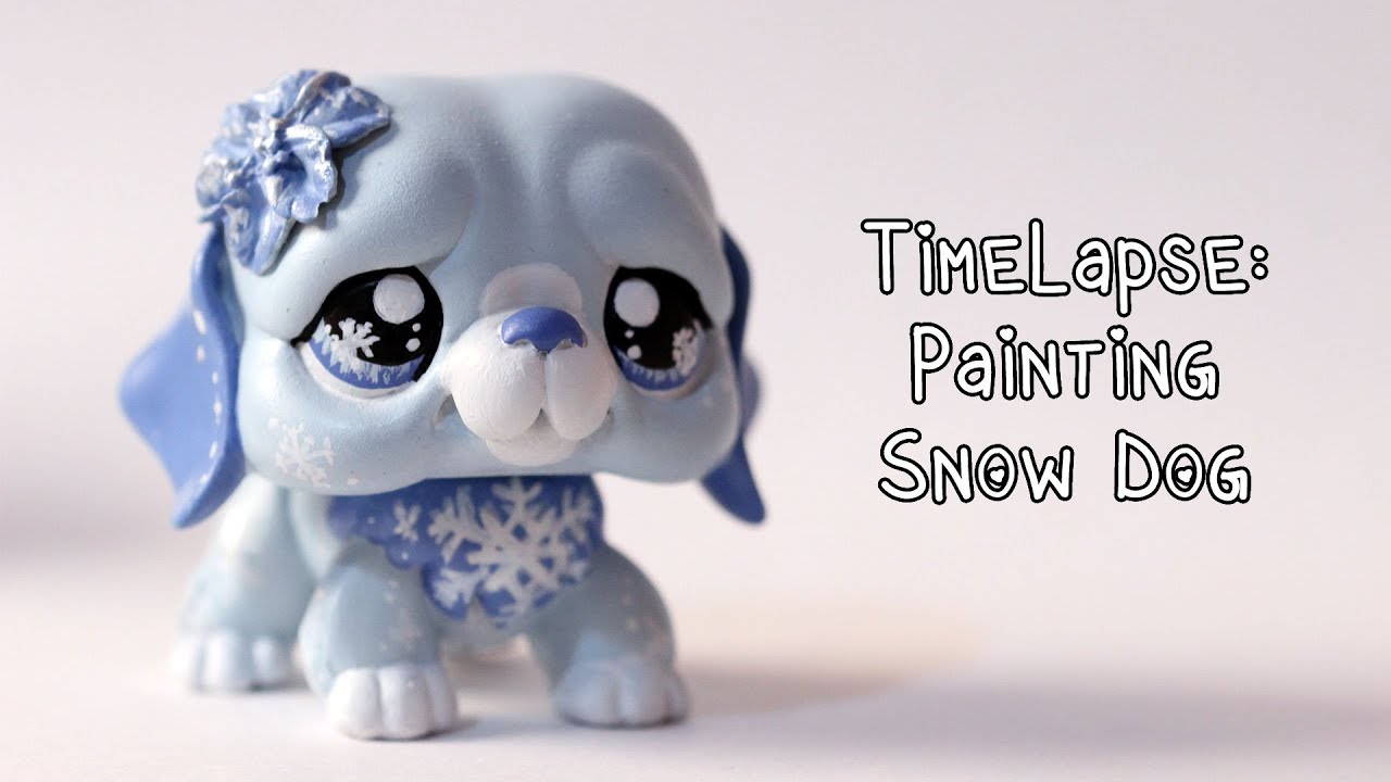 Timelapse: Painting Snow Dog LPS Custom (commission) - YouTube