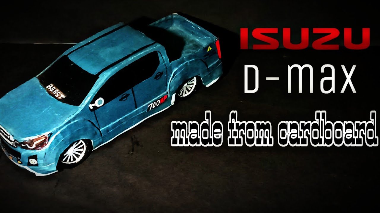 isuzu D-max custom made from cardboard - YouTube