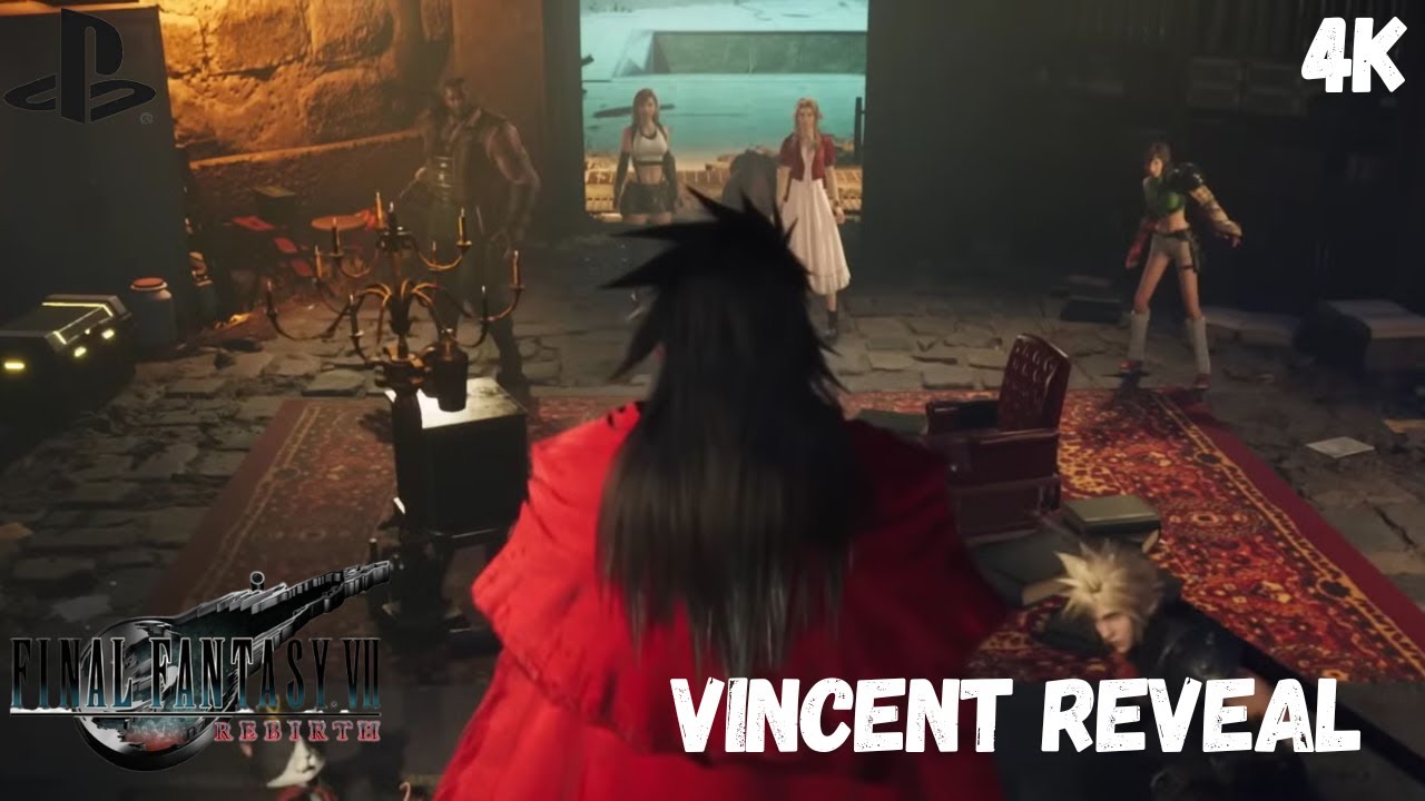 Final Fantasy VII Rebirth – Vincent Cutscene Reveal (No Commentary | 4K ...