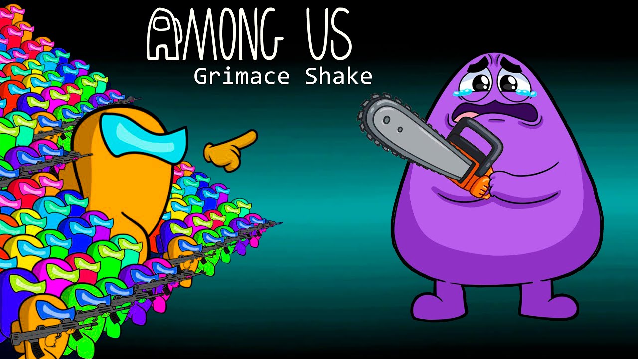 어몽어스 VS Grimace Shake - Funny Among Us Animation - YouTube